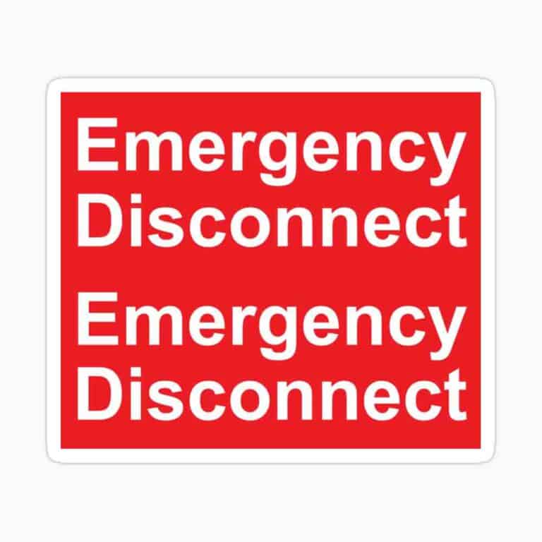 Emergency Disconnect Sticker - Mr. Electrician