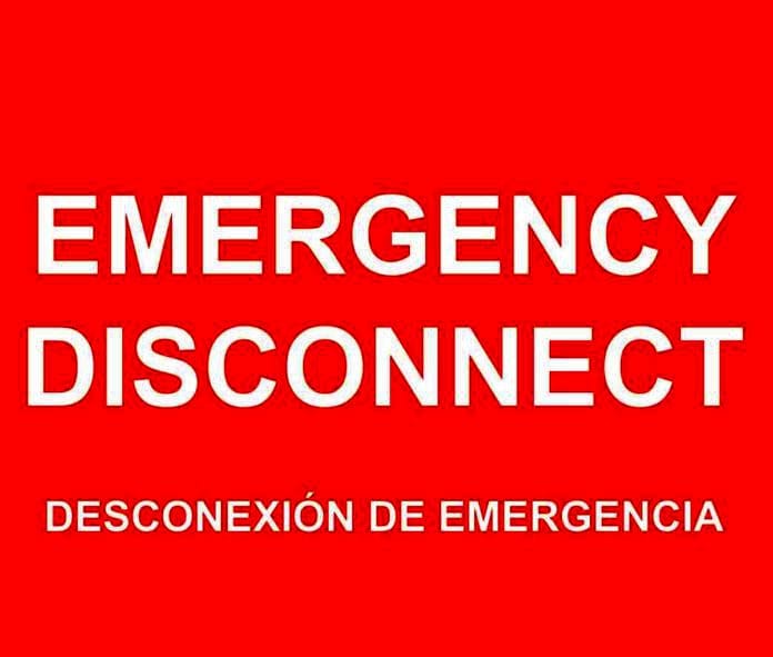 Emergency Disconnect Sticker - Mr. Electrician