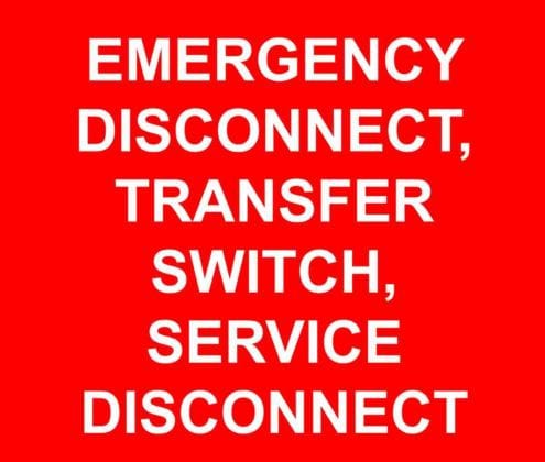 Emergency Disconnect Sticker - Mr. Electrician