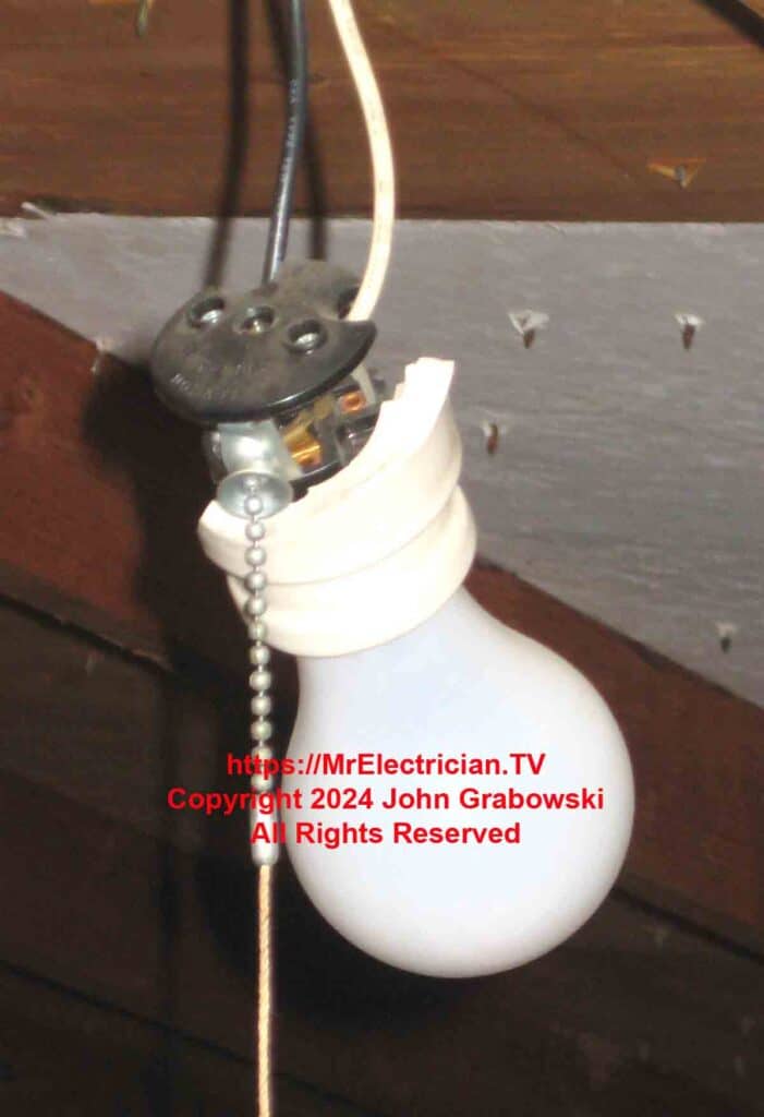 Repair Broken Attic Light - Mr. Electrician